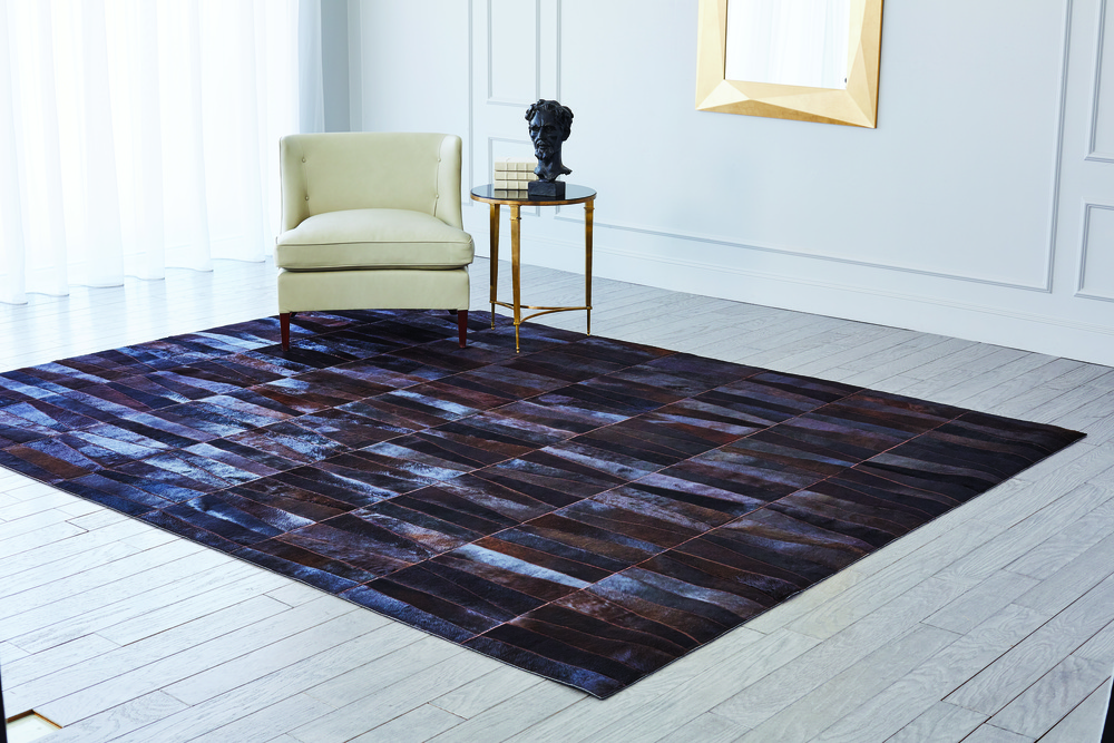 Inlay Hair-on-Hide Rug by Global Views | Furnitureland South | The ...
